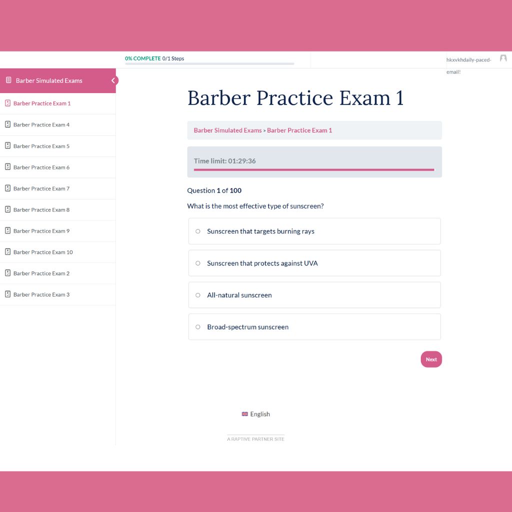 Barber State Board Exam Review