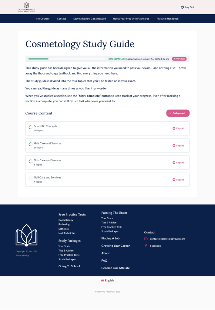 Cosmetology State Board Exam Review