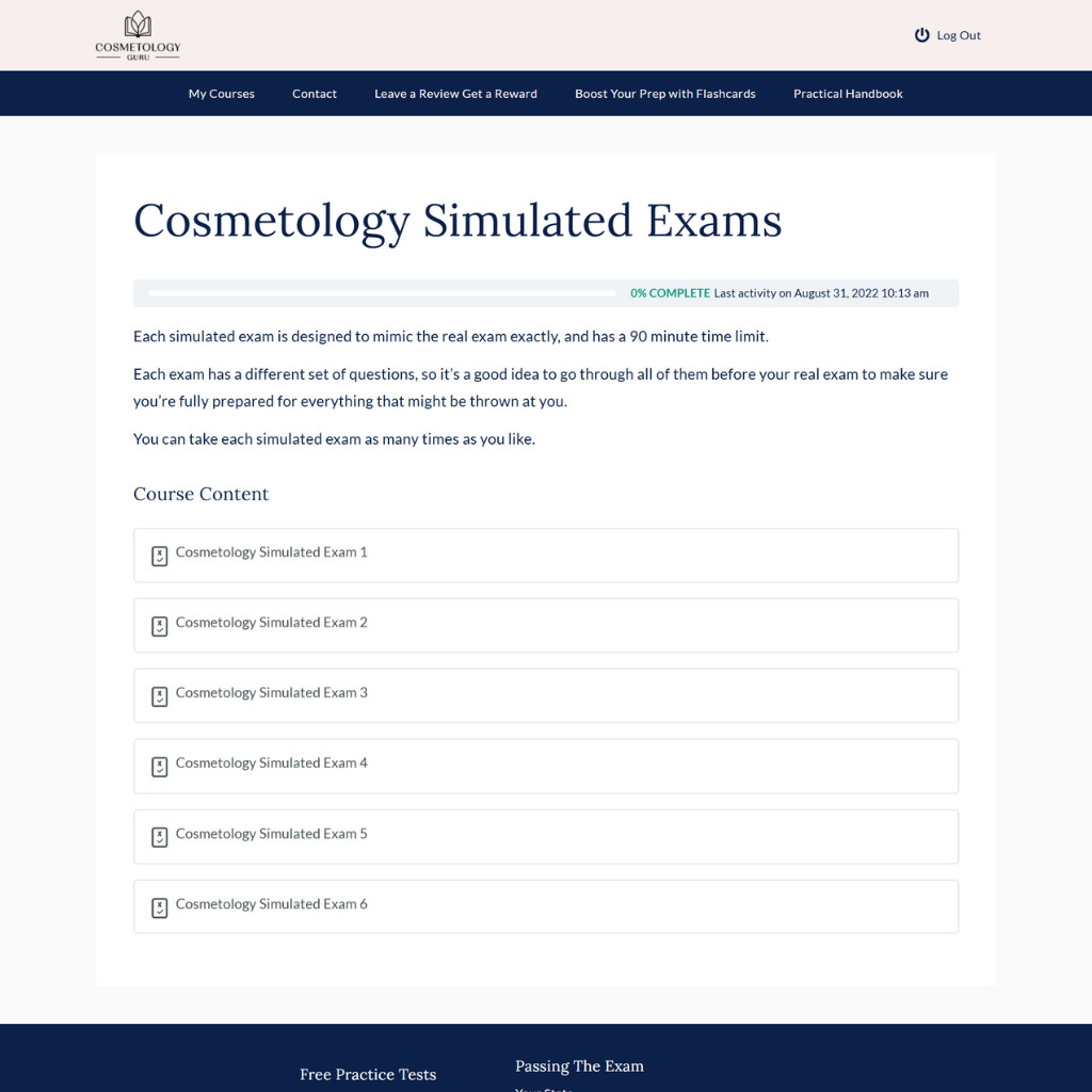 Cosmetology State Board Exam Review